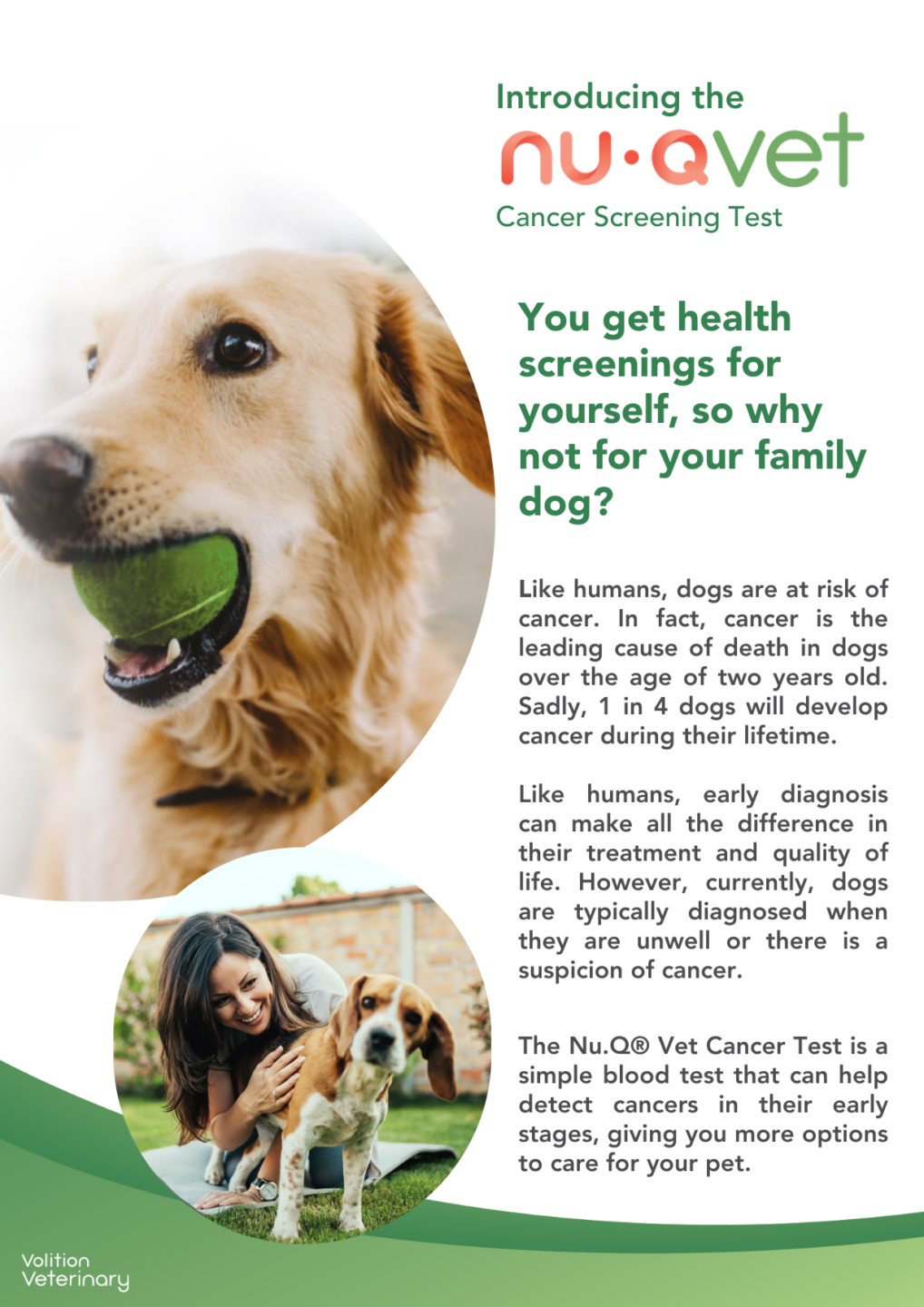 The value of canine cancer screening - Volition