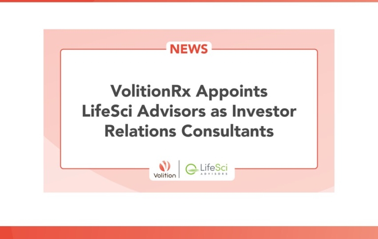 VolitionRx Appoints LifeSci Advisors as Investor Relations Consultants ...